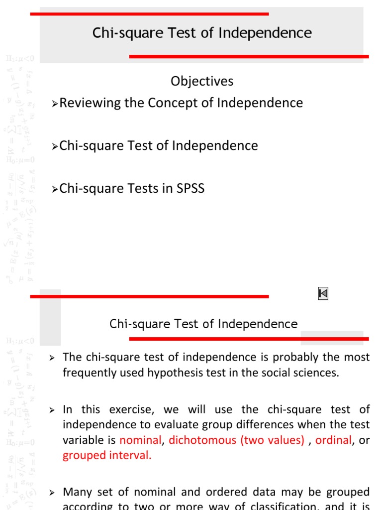 Chi-Square Test of Independence | PDF | Chi Squared Test | Statistical ...