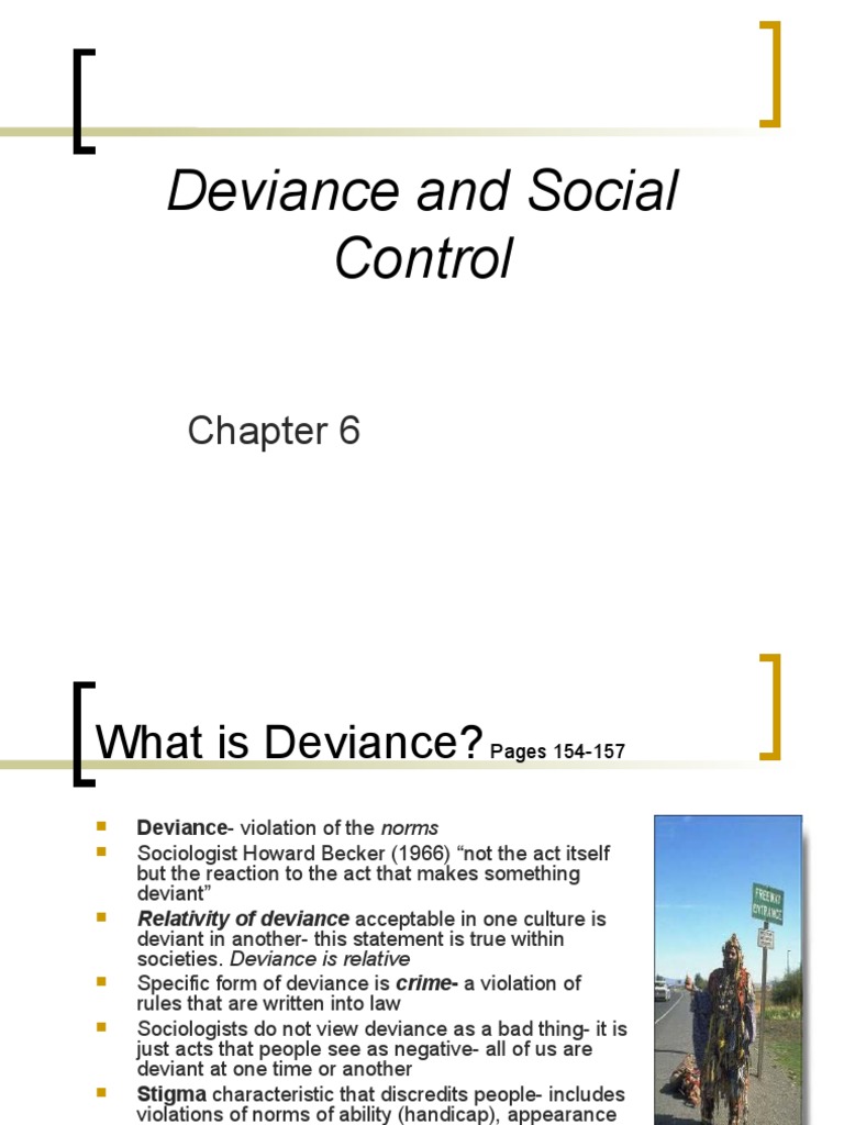 Deviance and Social Control | PDF | Deviance (Sociology) | Crime & Violence