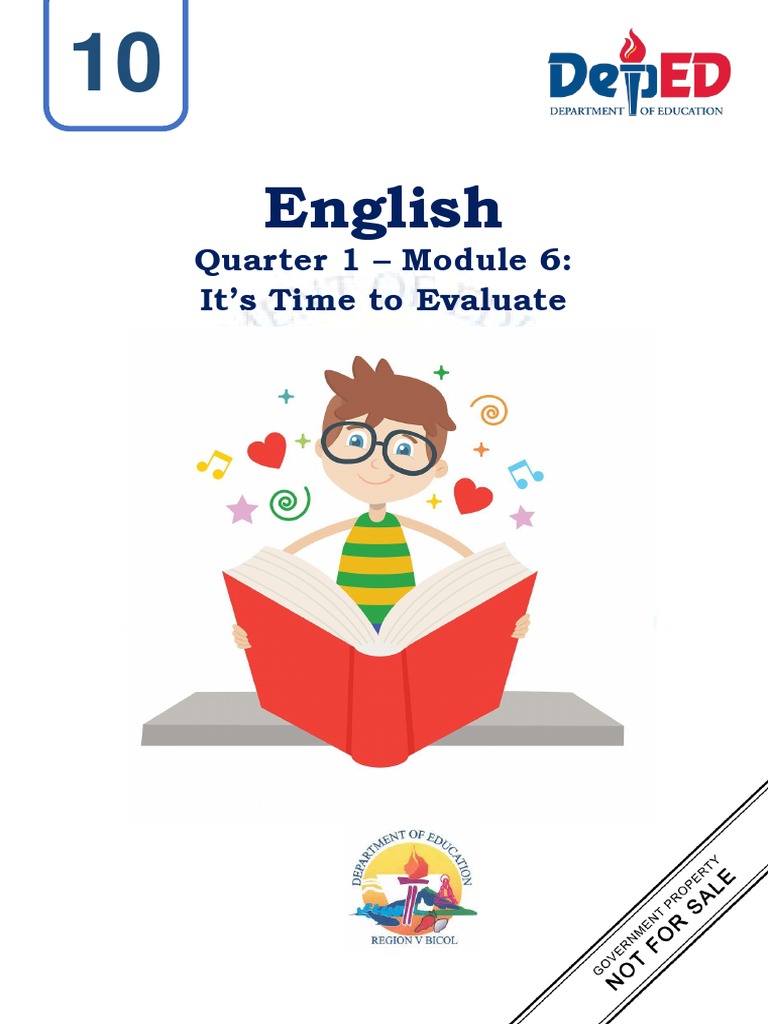 English: Quarter 1 - Module 6: It's Time To Evaluate | PDF | Hand ...