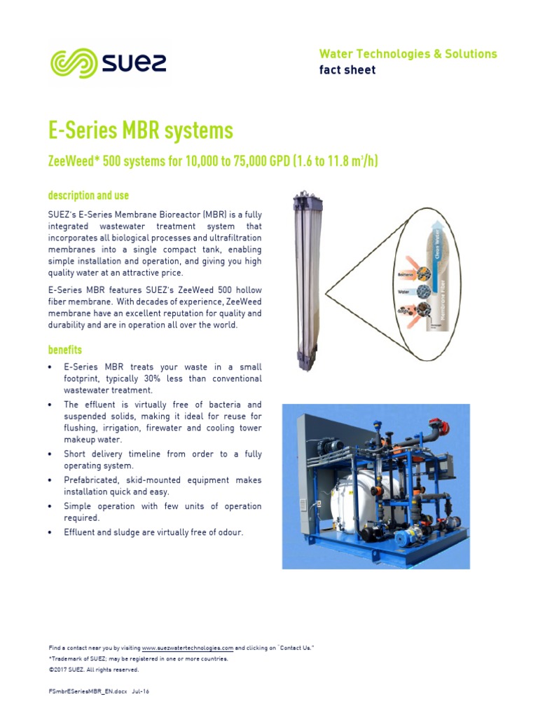ReNEW Series Fact Sheet | PDF | Membrane | Water And The Environment