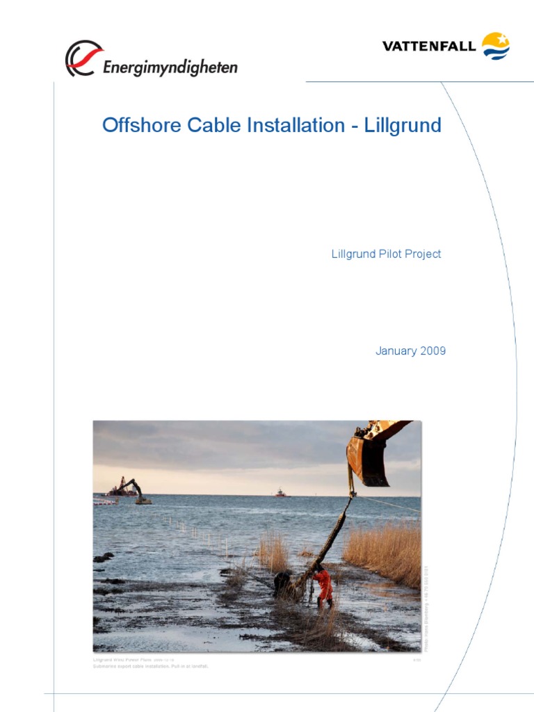 Offshore Cable Installation - Lillgrund | Download Free PDF | Wind ...
