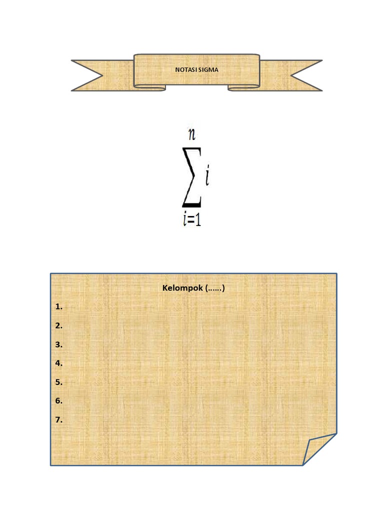 Panduan Notasi Sigma Matematika | PDF | Metode & Bahan Ajar | Seni