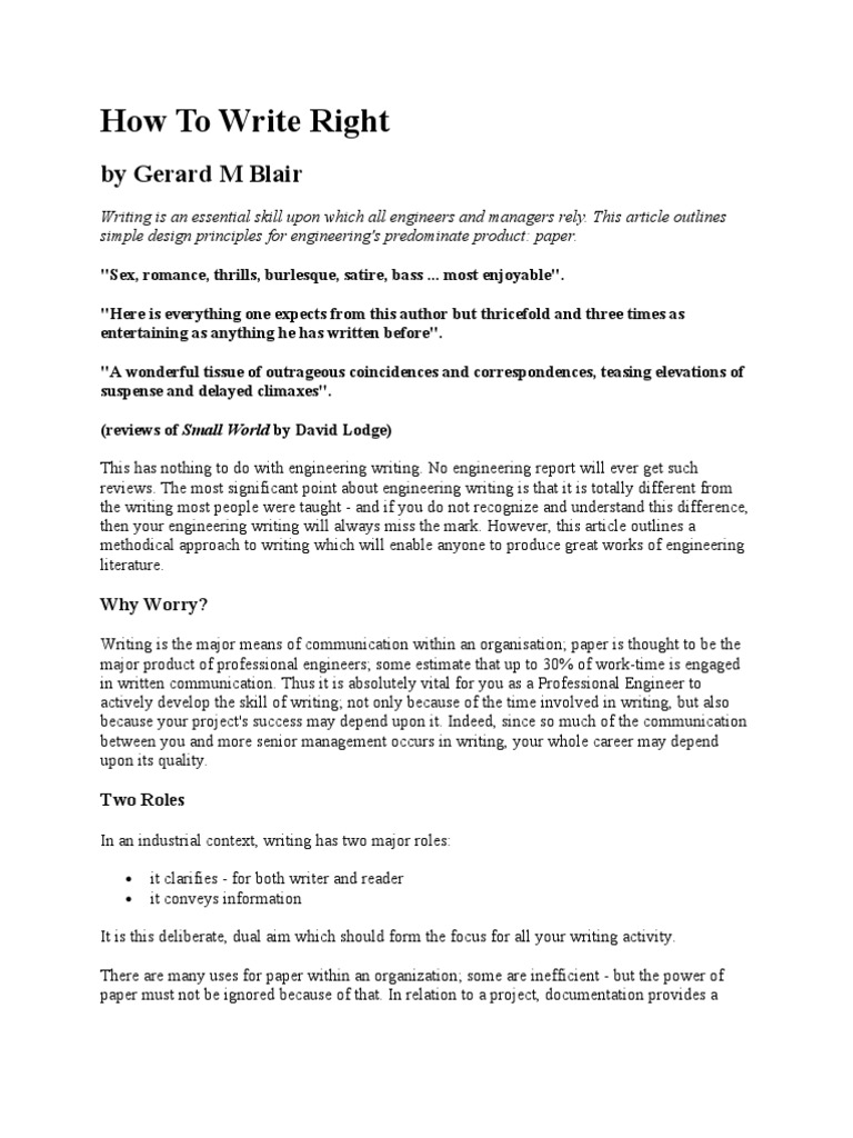 How To Write Right | PDF | Expert | Punctuation