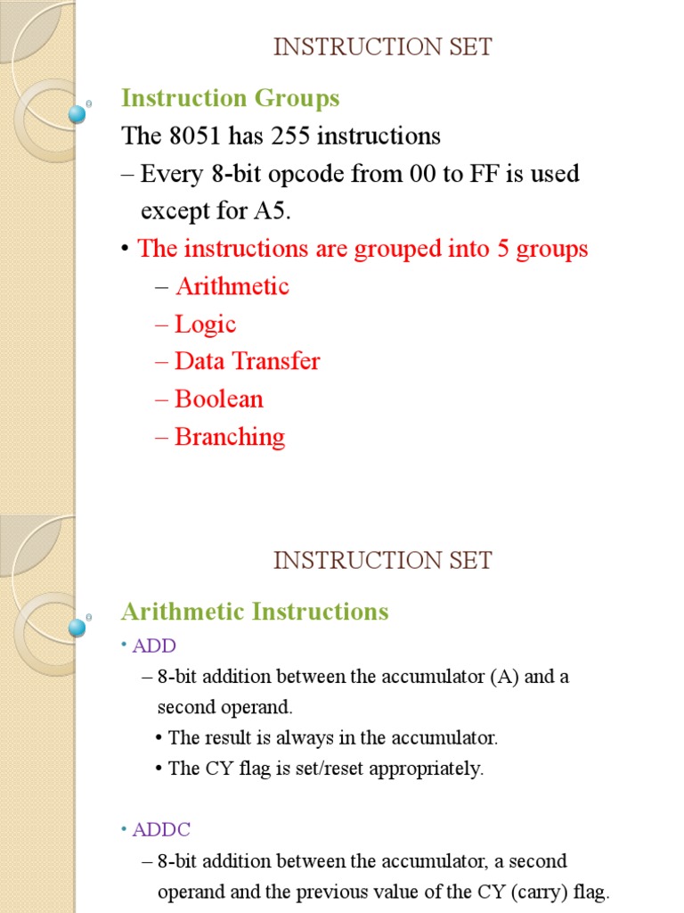 Instruction Set | PDF | Computer Programming | Computer Data