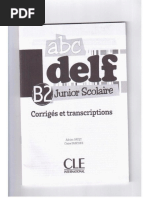 ABC DELF Junior Scolaire A2 - 2020 Corrigés Et Transcriptions | PDF