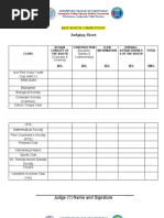 Judges Score Sheet | PDF