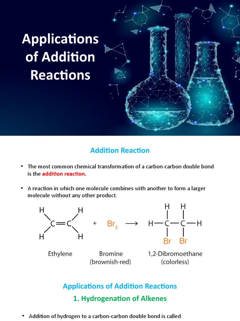 Applications of Addition Reactions | PDF