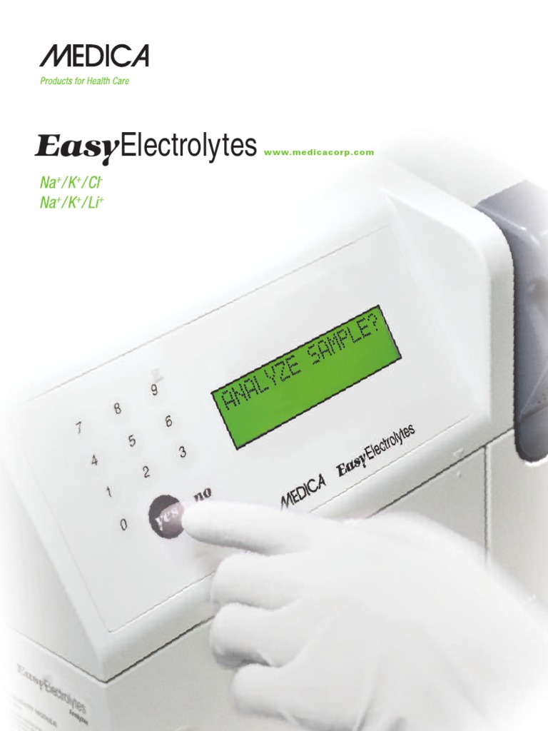Medica EasyElectrolytes Brochure | PDF | Blood Plasma | Modular Programming