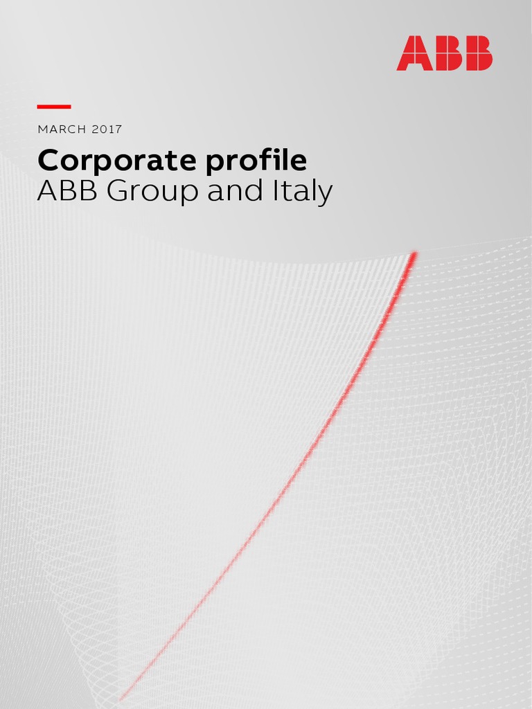 Corporate Profile: ABB Group and Italy | PDF | Electrical Grid | Automation