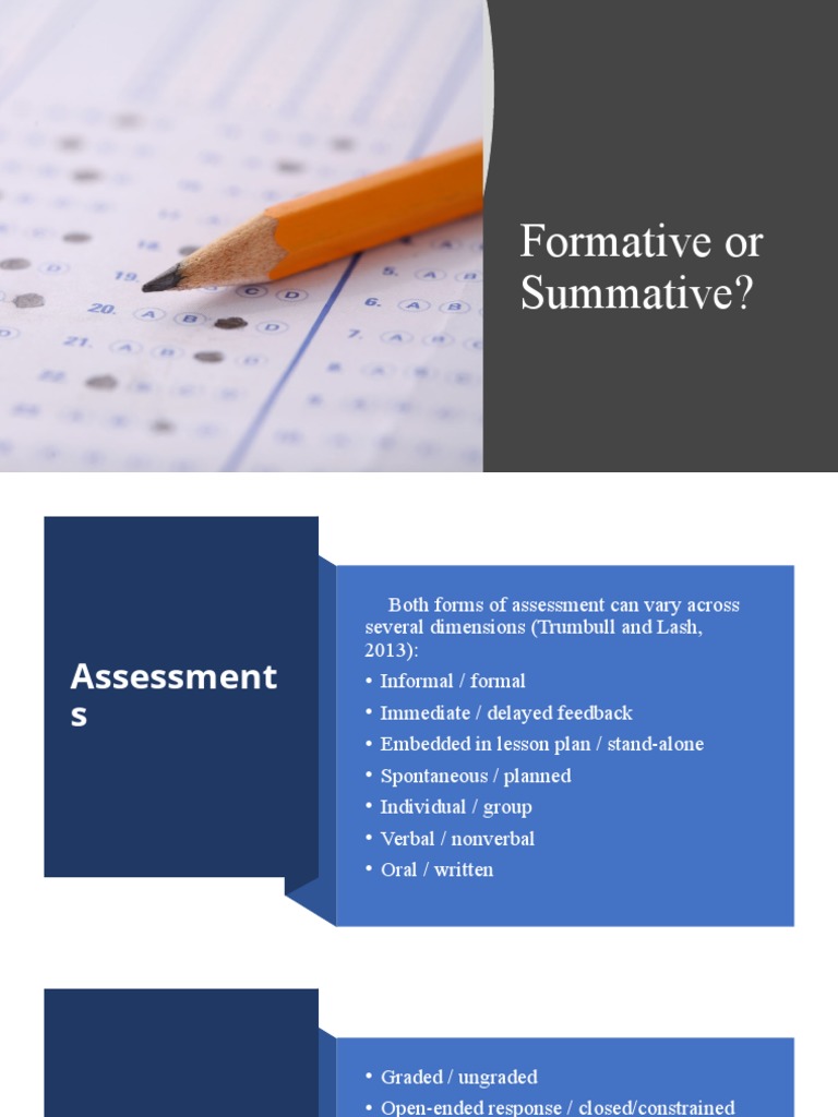Formative or Summative | PDF