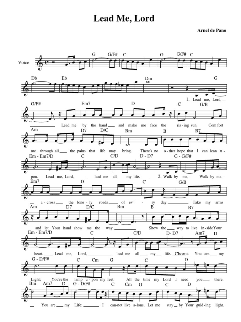 Lead Me Lord (Melody and Chords) | PDF | Divertissement (Général)