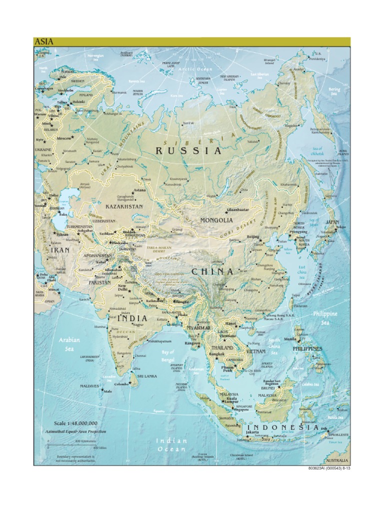 Asia Physical Map | PDF