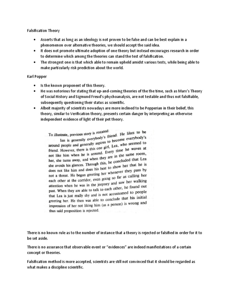 Falsification Theory | PDF