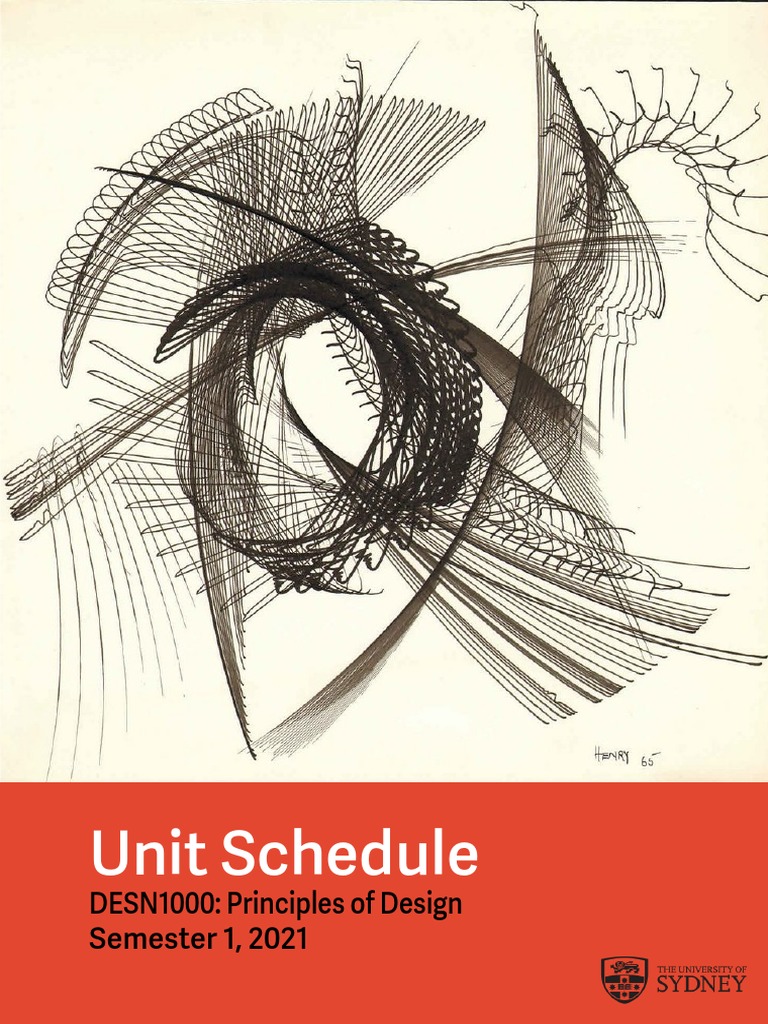 Unit Schedule: DESN1000: Principles of Design Semester 1, 2021 | PDF ...