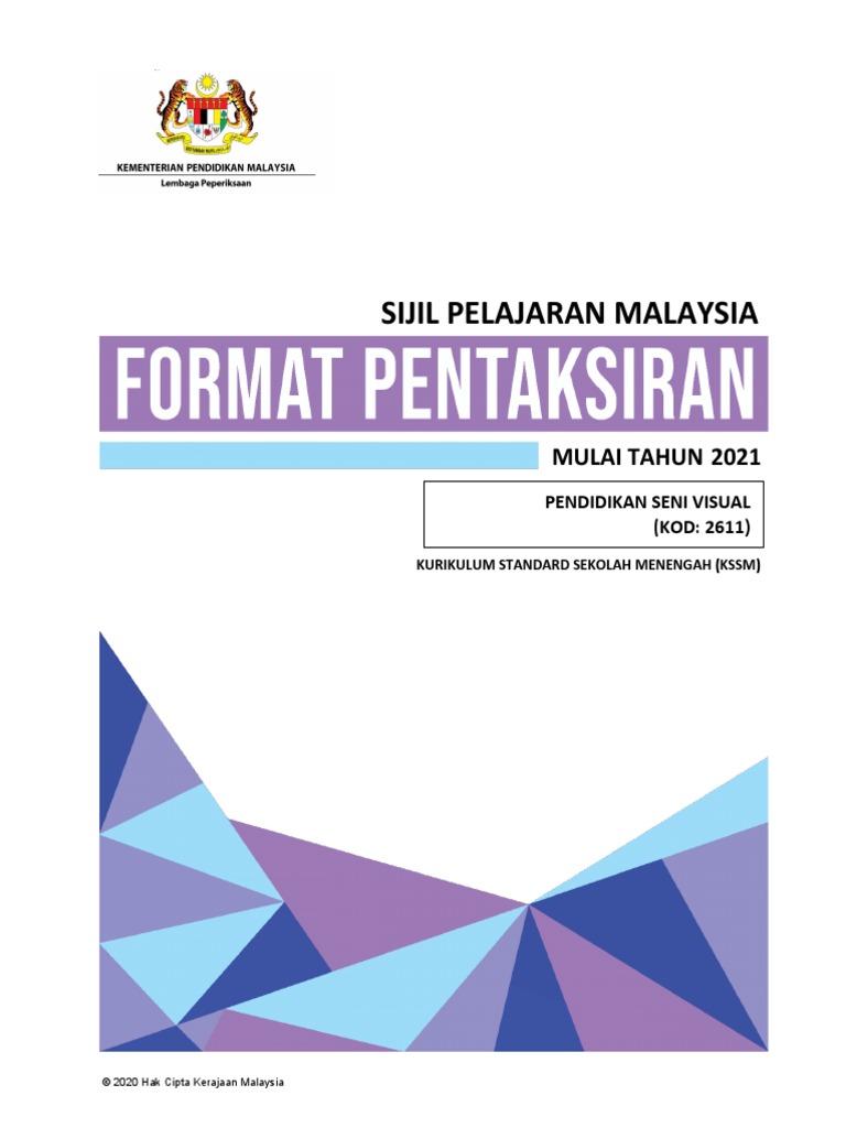 Buku Format SPM 2021 PSV 2611 | PDF