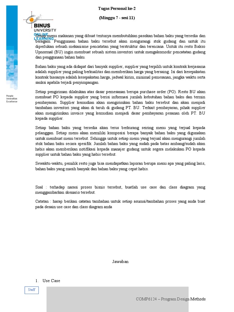 Program Design Methods Personal 2 | PDF