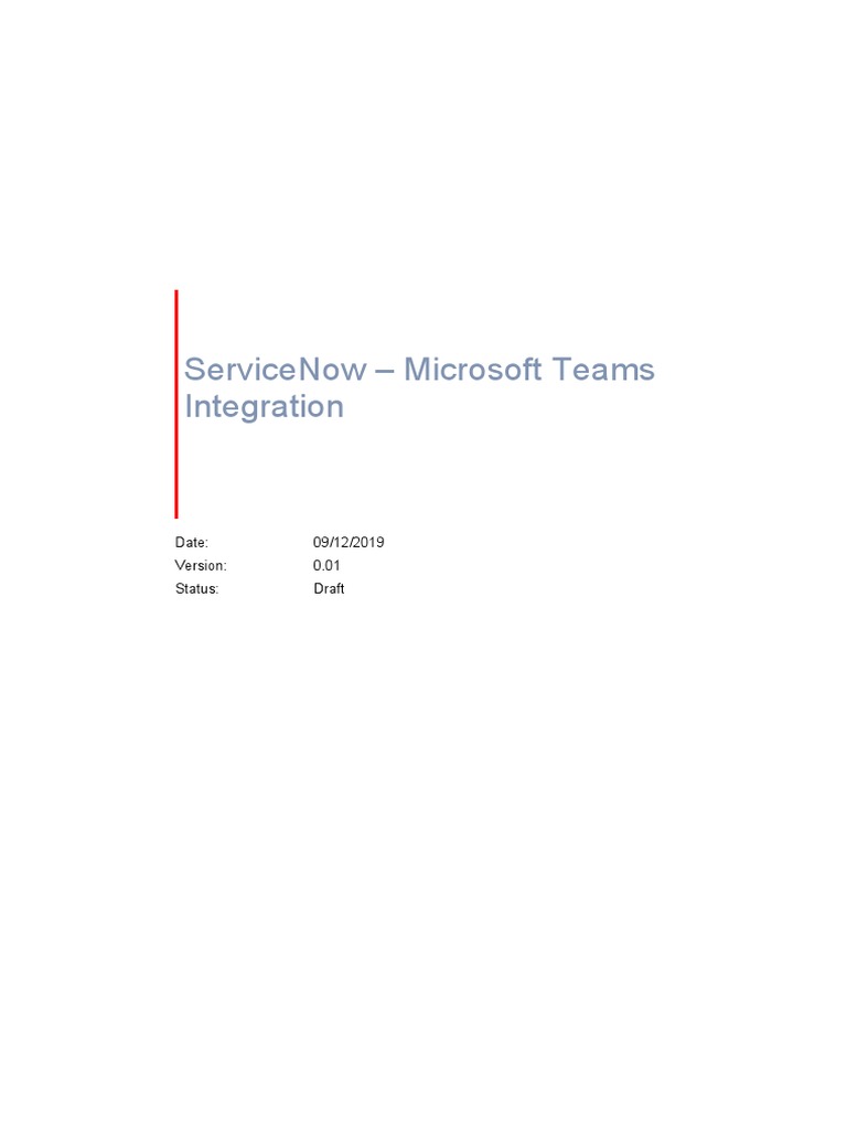 ServiceNow-Teams Integration | PDF | Computer Engineering | Computer ...