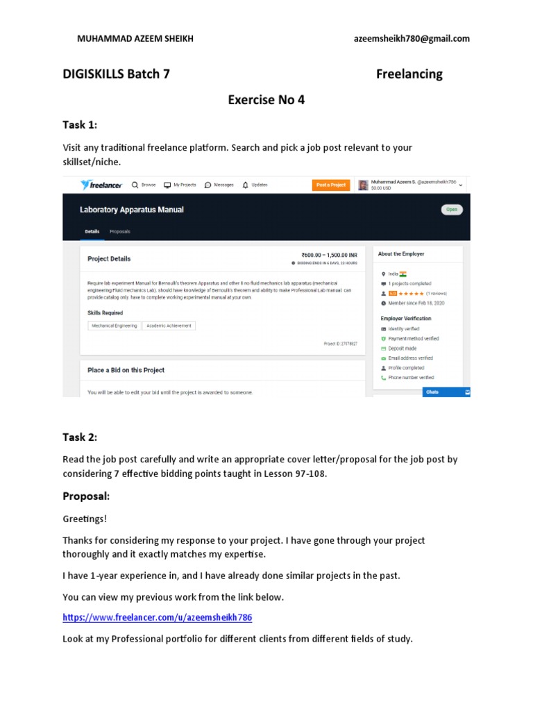 M Azeem Sheikh Exercise 4 | PDF