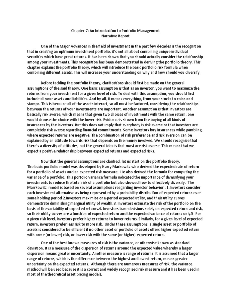 Understanding Portfolio Management Basics | PDF | Modern Portfolio ...