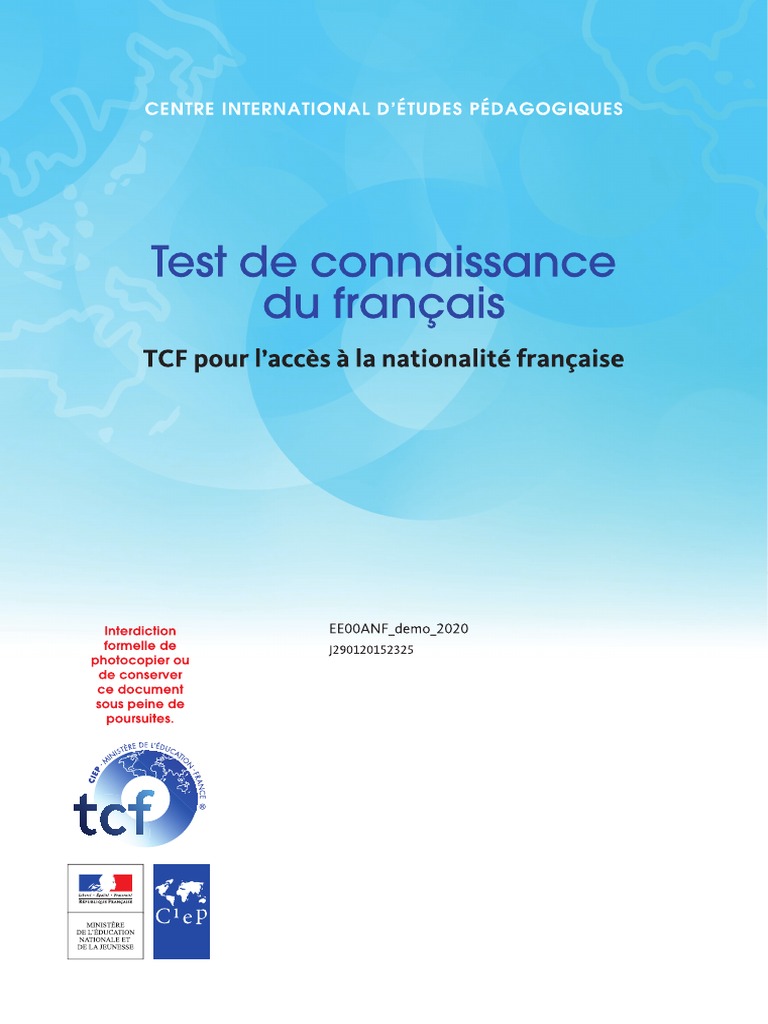 Ee TCF Anf Demo | PDF