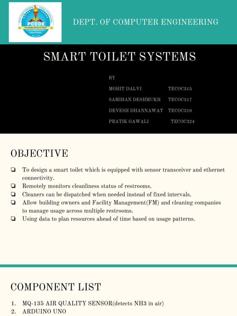 Smart Toilet Systems Pdf Sensor Electromagnetism