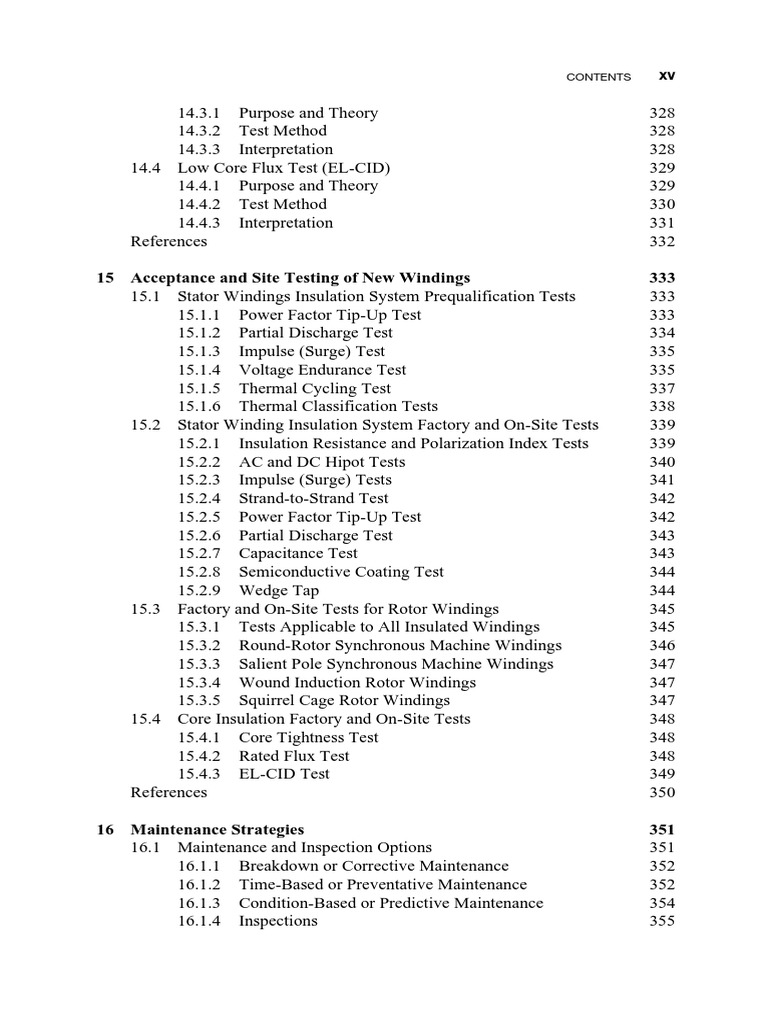Stator and Rotor Winding Insulation Tests | PDF | Electric Power ...