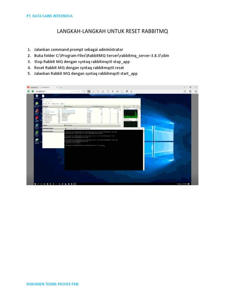 Langkah-Langkah Reset RabbitMQ | PDF | Sains & Matematika | Teknologi & Rekayasa