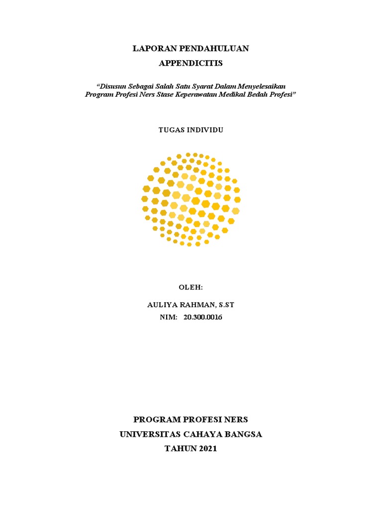 LP 1 - Appendicitis | PDF