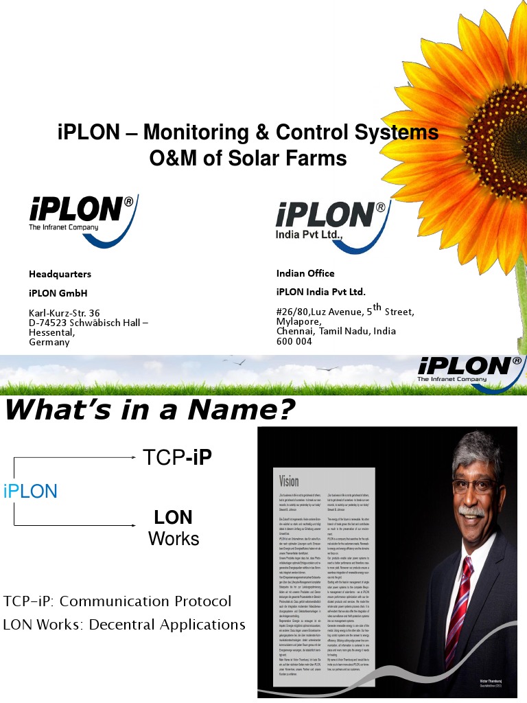 iPLON – Monitoring & Control Systems for Solar Farms | PDF | Smart Grid ...