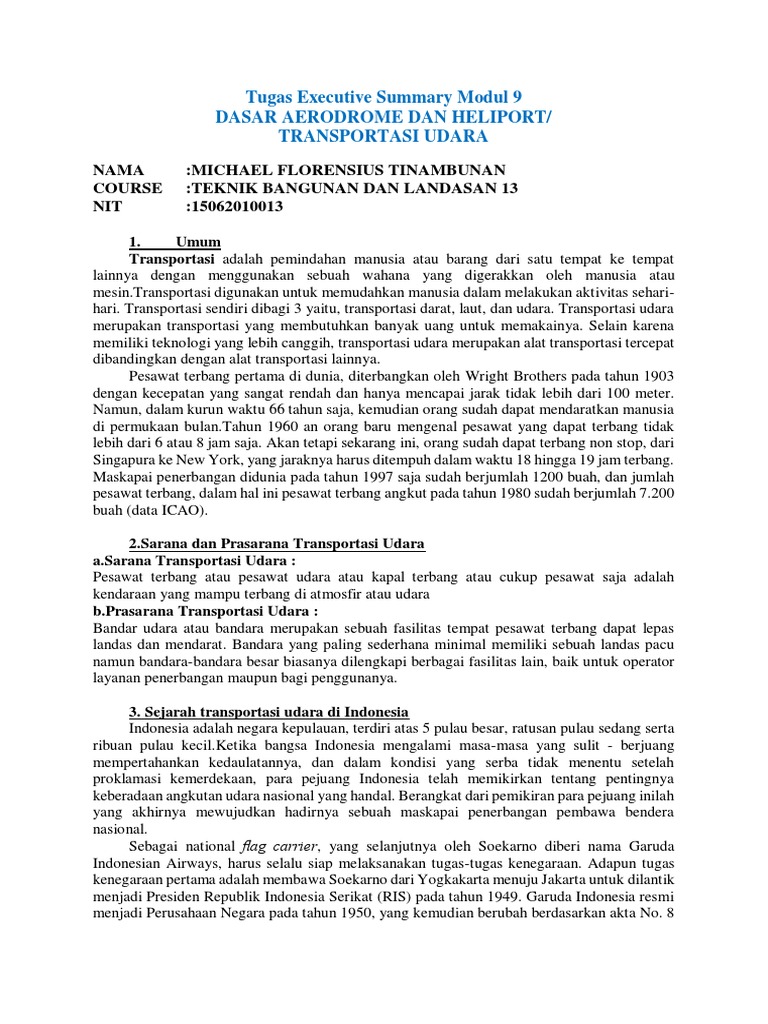 Tugas Executive Summary Modul 9 | PDF