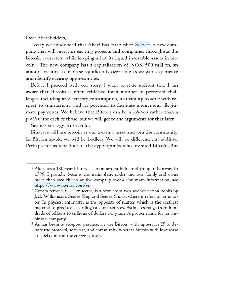 Shareholder Letter | PDF