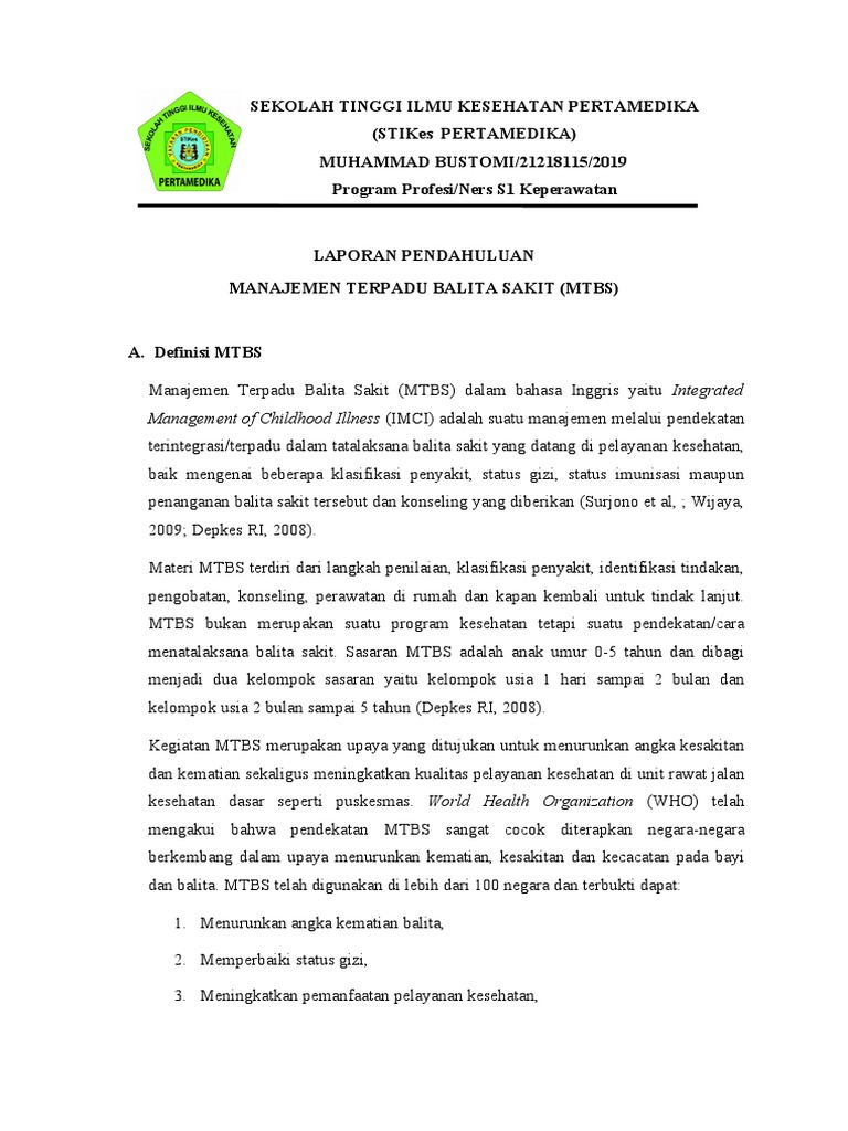 LP MTBS | PDF | Kesehatan Holistik | Sains & Matematika