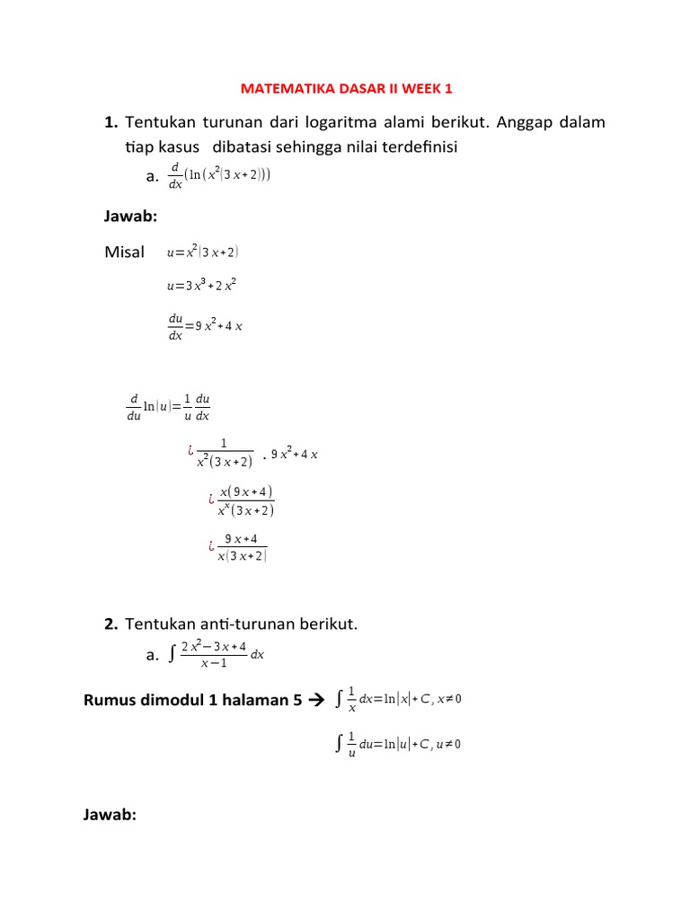 Tutorial Week 1 | PDF