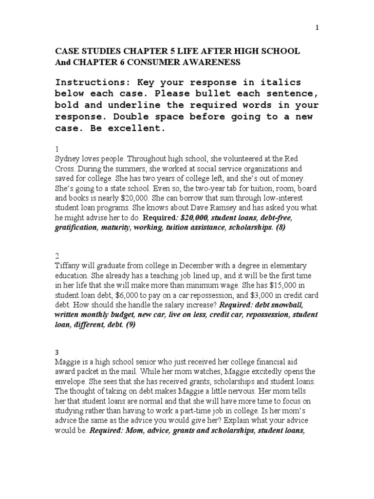 Life After High School: Financial Guidance | PDF | Student Loan | Debt