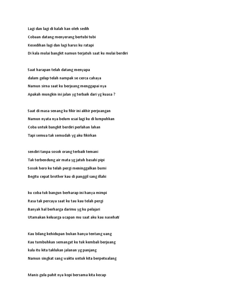 Contoh Lirik Lagu Rap | PDF
