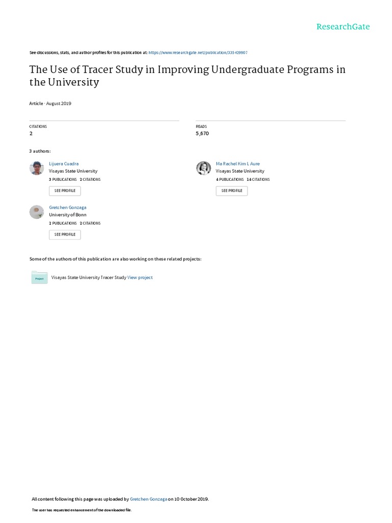 Tracer Study Enhances University Programs | PDF | Curriculum | University