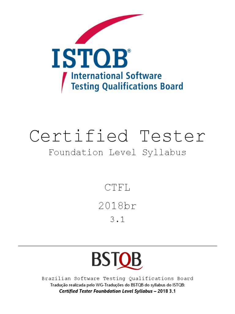 Syllabus CTFL 2018br Material Certificação | PDF | Testes de software ...