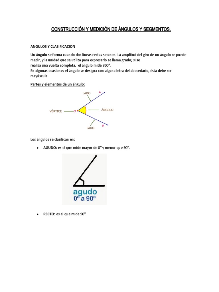 Construcción y Medición de Ángulos | PDF