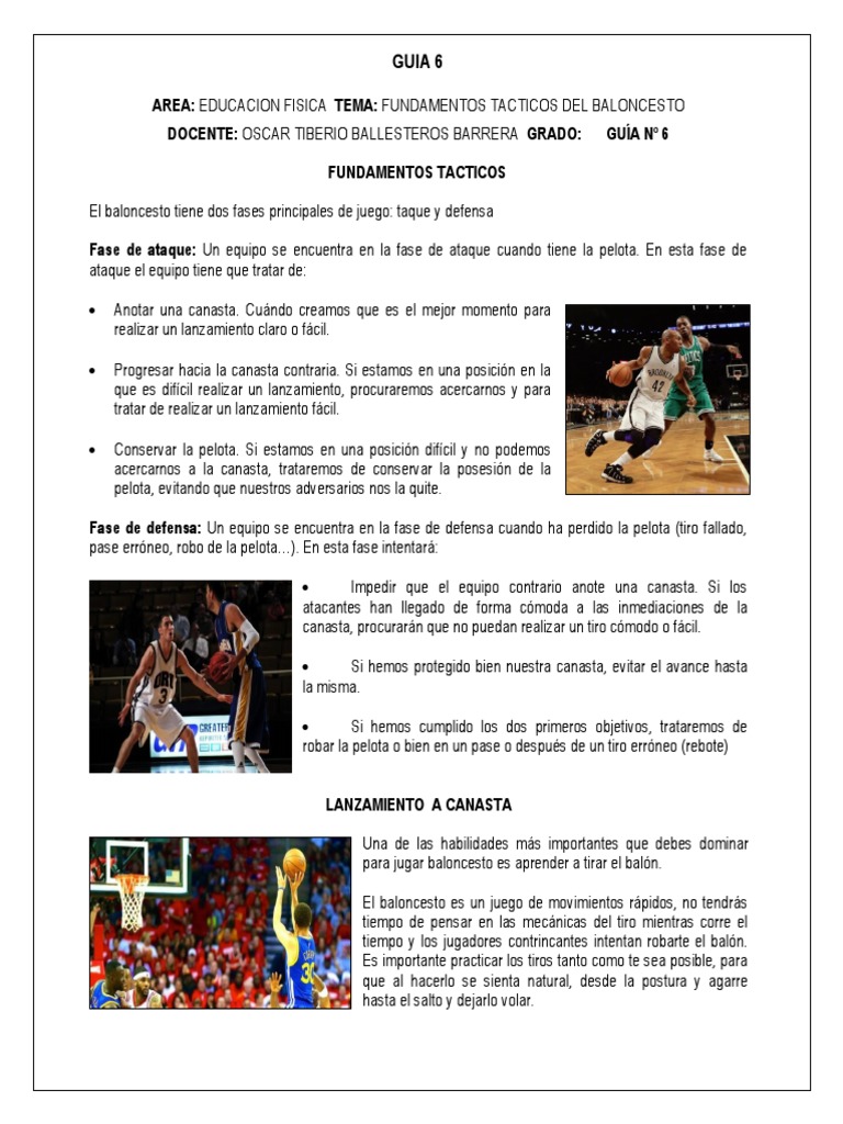 Guia N 6 Fundamentos Tacticos Pdf Pelota Mano