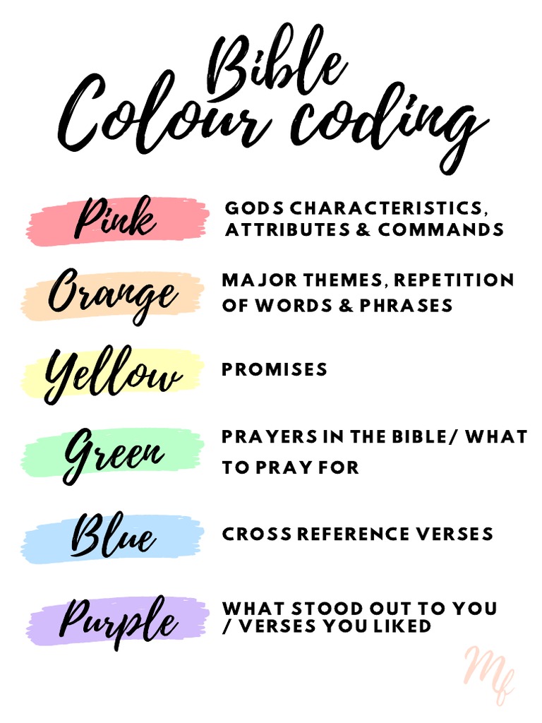 Bible Colour Coding System | PDF