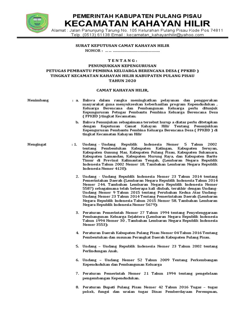 Contoh SK PPKBD Ok | PDF