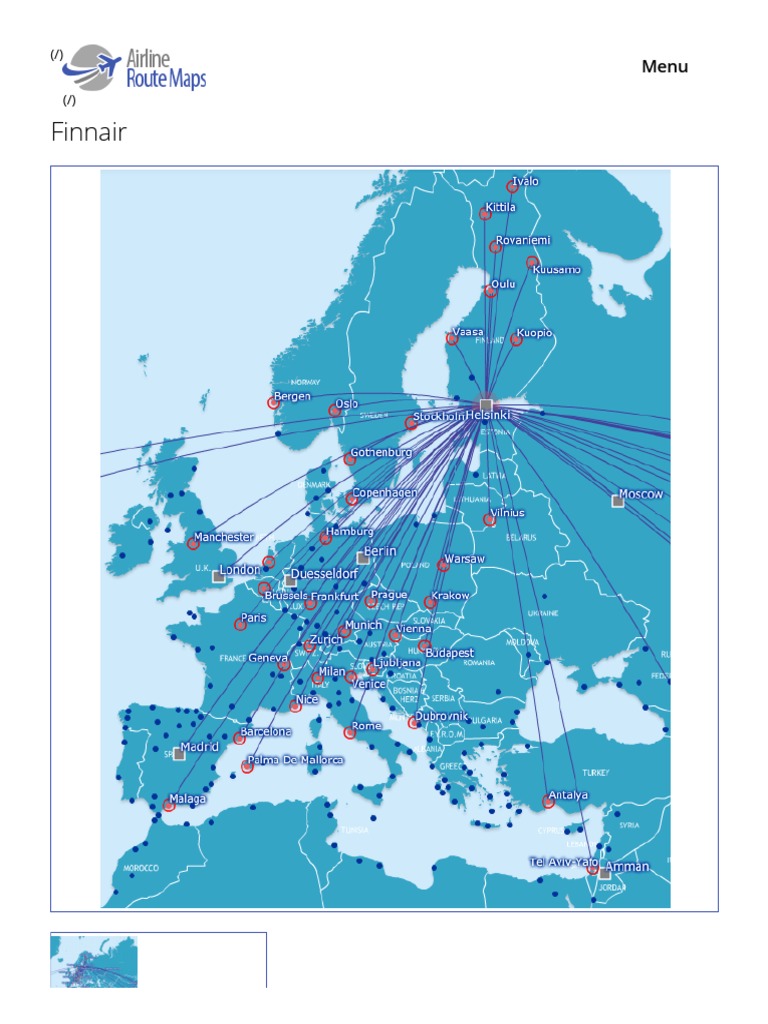 Finnair Route Map - Europe | PDF