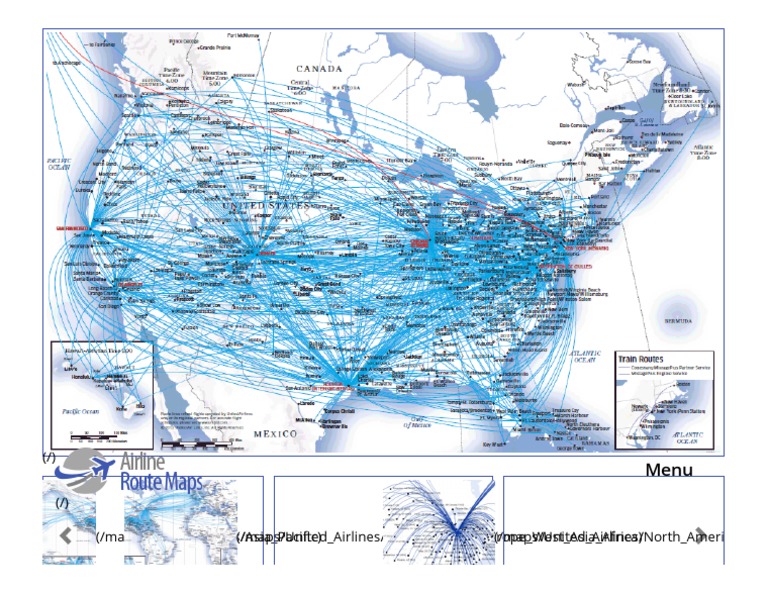 United Airlines Route Map - USA and Canada | PDF