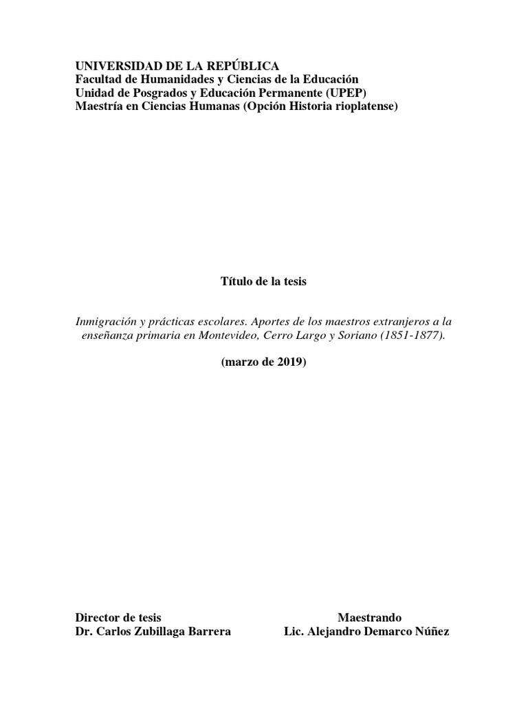 Demarco, Alejandro Tesis | PDF