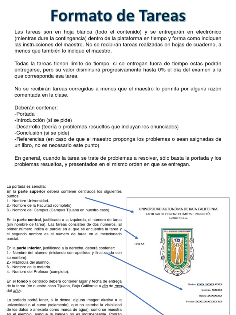 Presentacion de Tareas (Portada) | PDF