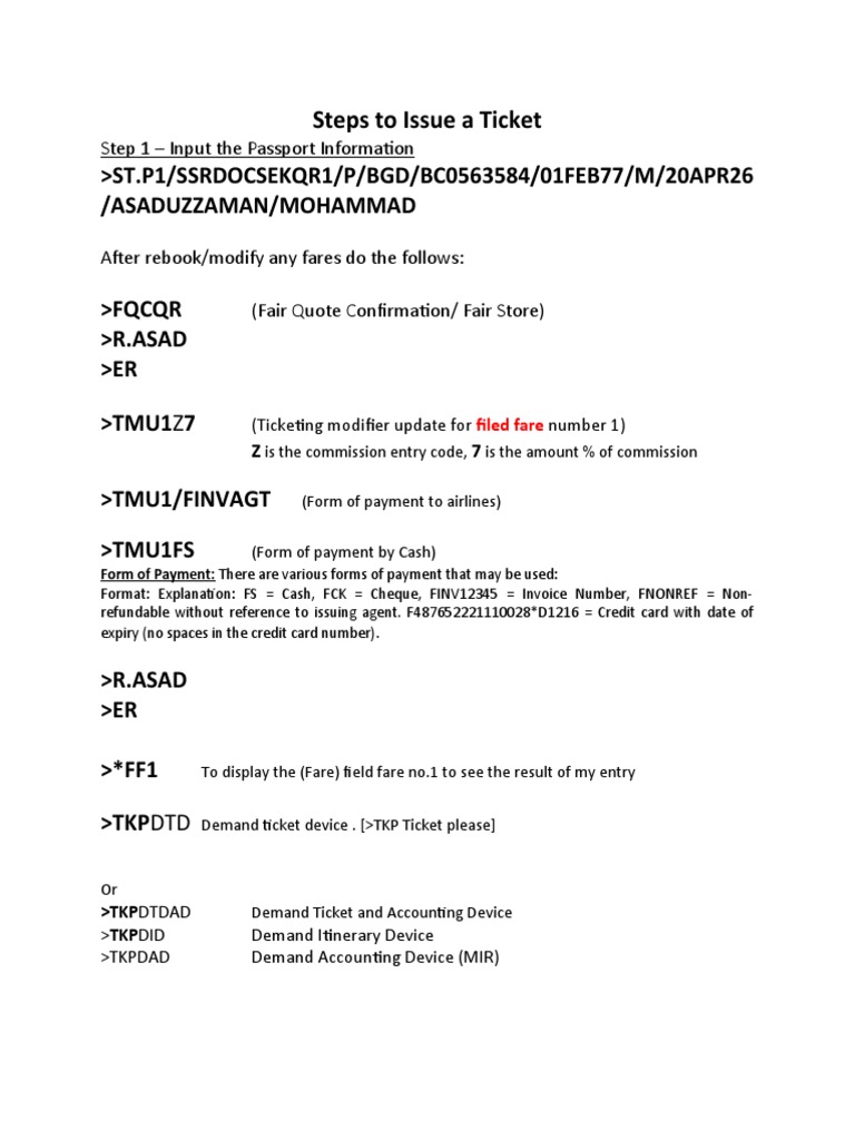 Ticket Issuance Process Guide | PDF