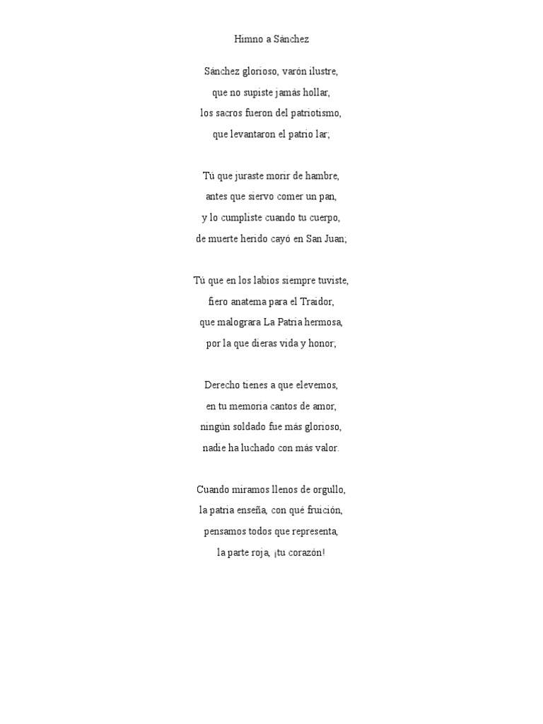 Himno A Sánchez | PDF