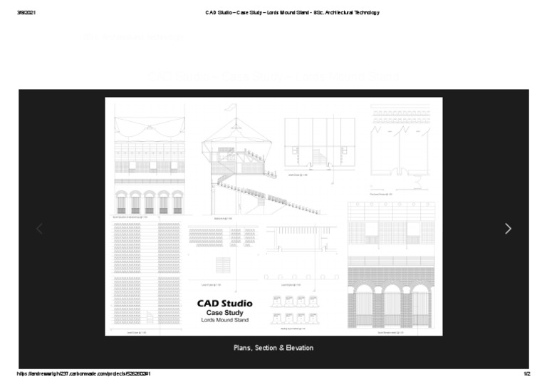 CAD Studio - Case Study - Lords Mound Stand - BSc. Architectural ...