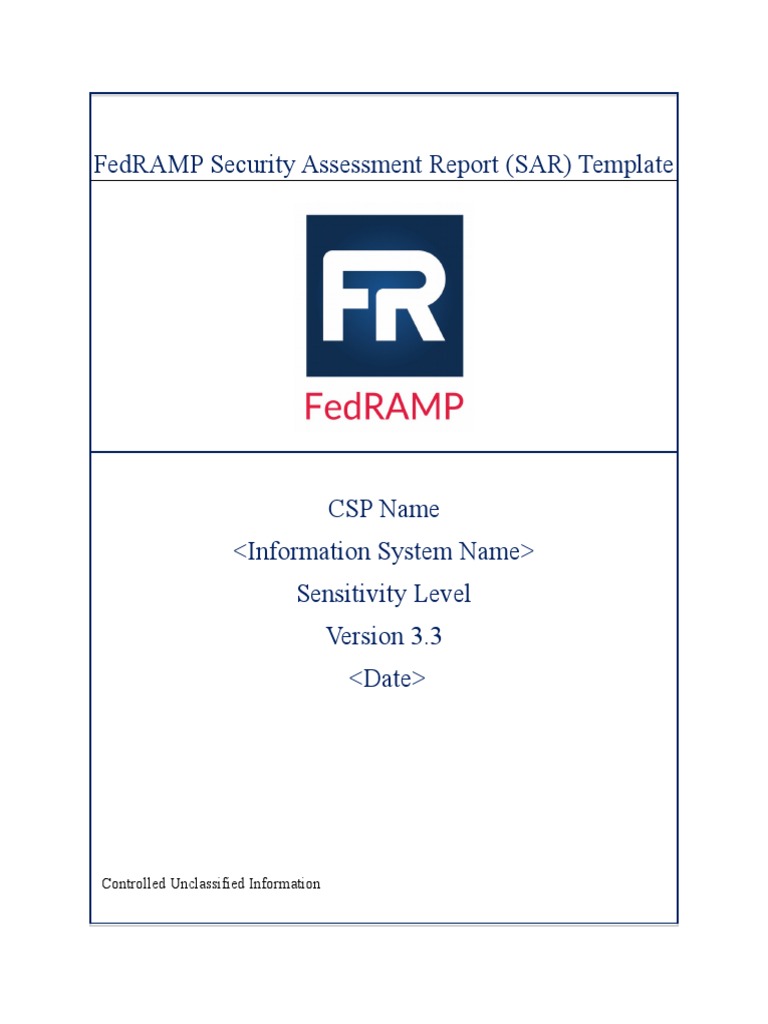 FedRAMP SAR Template Guide | PDF | Threat (Computer) | Vulnerability ...