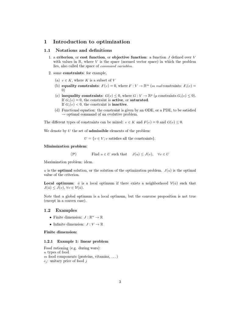 Seance-1 Optimisation Notes | PDF | Mathematical Optimization | Calculus